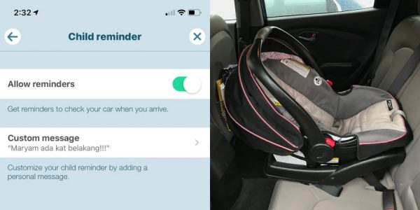 Elak Terlupa Anak Ada Dalam Kereta, Guna "Child Reminder" Dari Aplikasi Waze Yang Ramai Tak Tahu