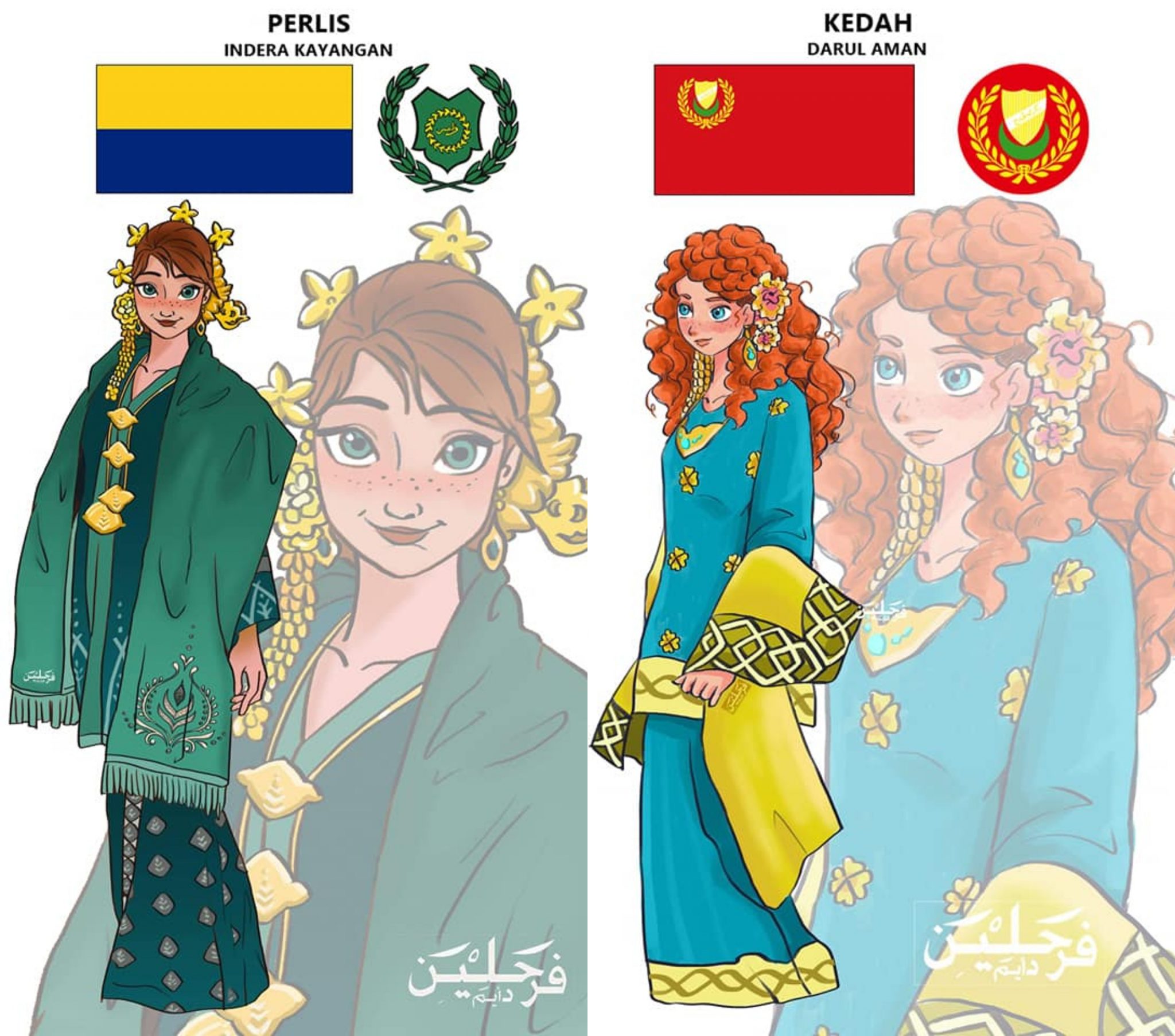Wanita Habiskan 3 Bulan, Lukis Watak “Disney Princess” Gayakan Busana ...