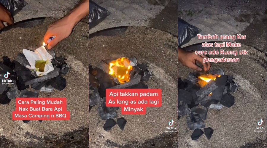 (Video) Cuma Guna 2 Barang Je, Lelaki Kongsi Cara Mudah Buat Bara Api ...