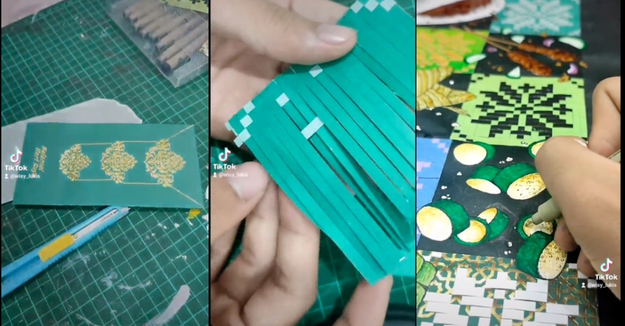 Sampul Duit Raya Banyak Lebih, Lelaki Anyam Jadi Gubahan & Lukisan ...