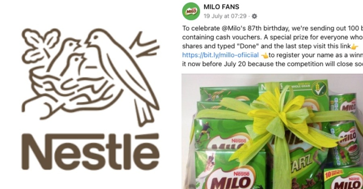 Peraduan Dari Page Milo Fans Tiada Kena Mengena Dengan Nestle