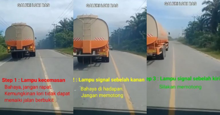 Kod Penting Dari 'Signal', Ketahui Tiga Isyarat Lori Di Depan Untuk Elak Bahaya