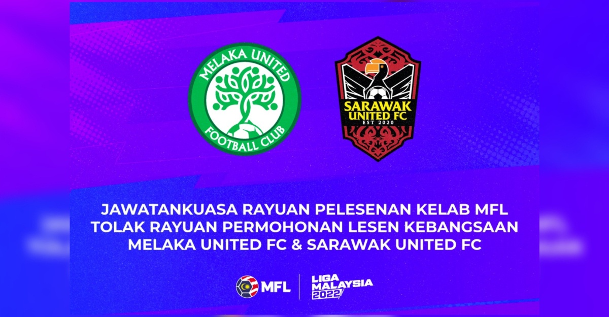 Melaka, Sarawak Tidak Layak Beraksi Liga Super 2023