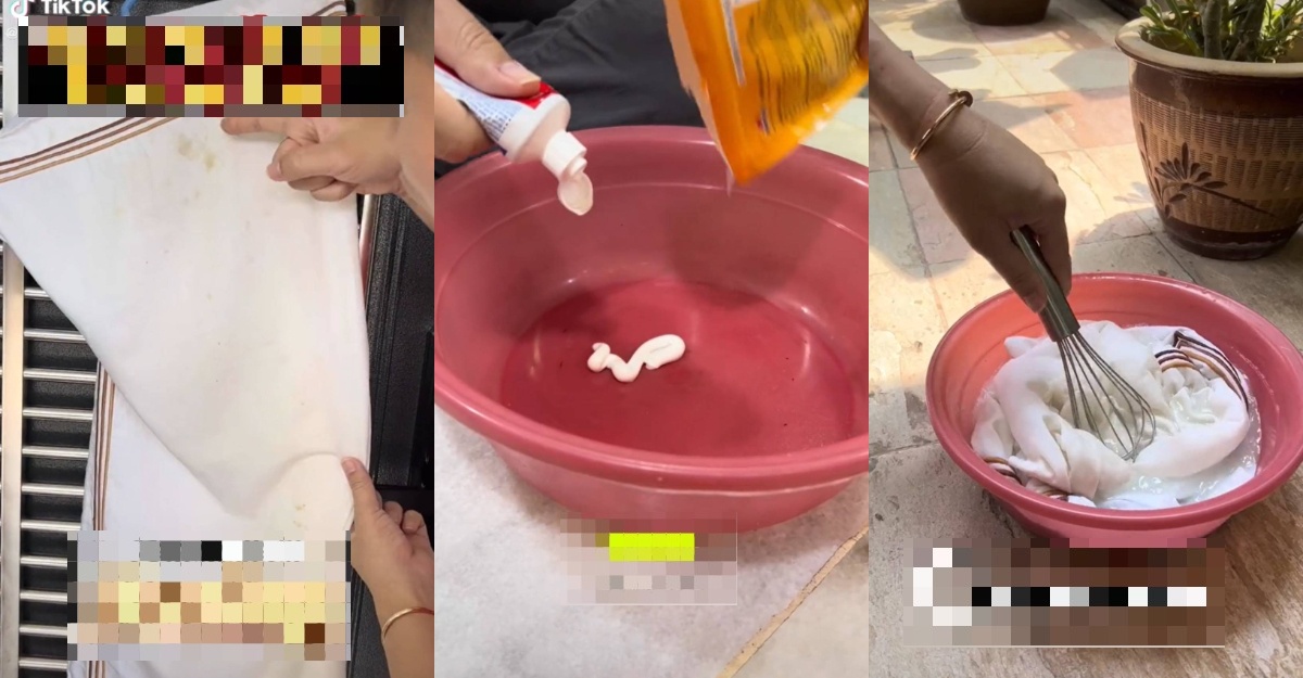 Guna Lima Bahan Je, Ini Cara Nak Hilangkan Kesan Kuning Pada Baju Putih