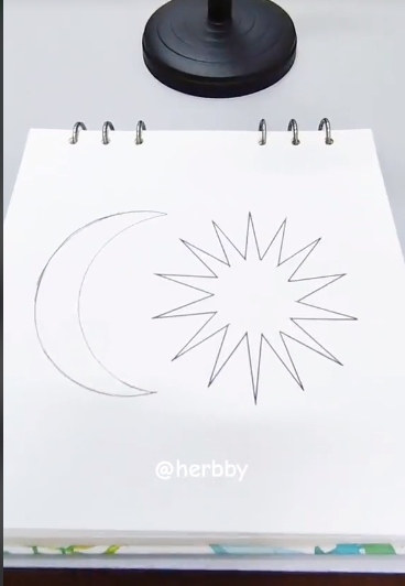 Guna "Sellotape" Je, Wanita Kongsi Cara Mudah Lukis Bulan Dan Bintang ...