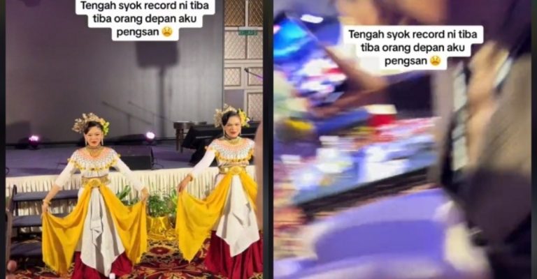 Wanita Dirakam Tiba-Tiba Pengsan Ketika Persembahan Tarian Ulek Mayang