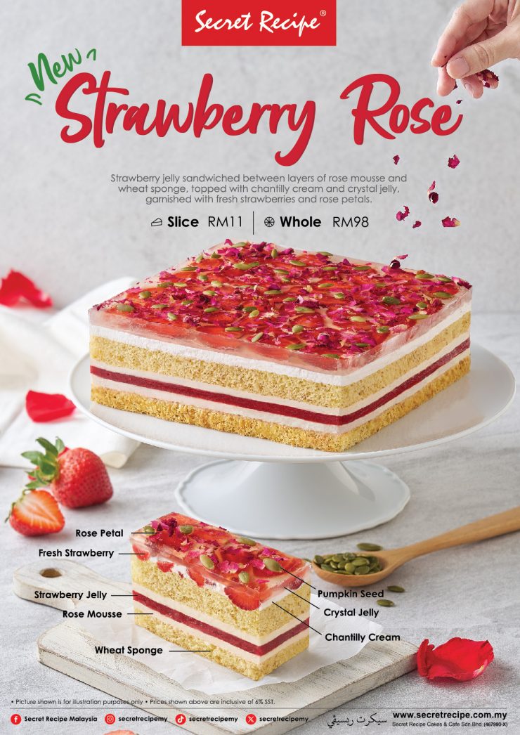 Secret Recipe Lancar Menu Baru Kek Strawberry Rose Terinspirasi ...