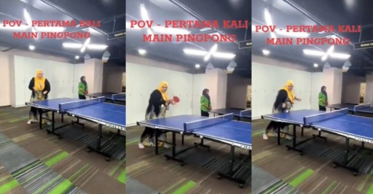 Servis 'Angin', Pukul Bola Ping-Pong Tak Kena-kena Buat Ramai Terhibur