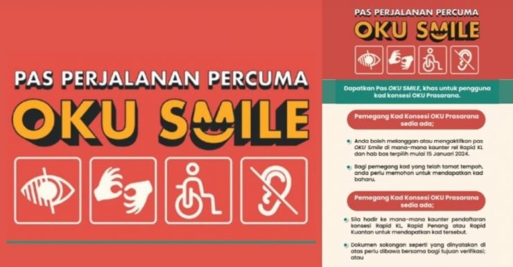Cara Daftar OKU-Smile, Pengguna OKU Boleh Guna Servis Rapid Secara Percuma