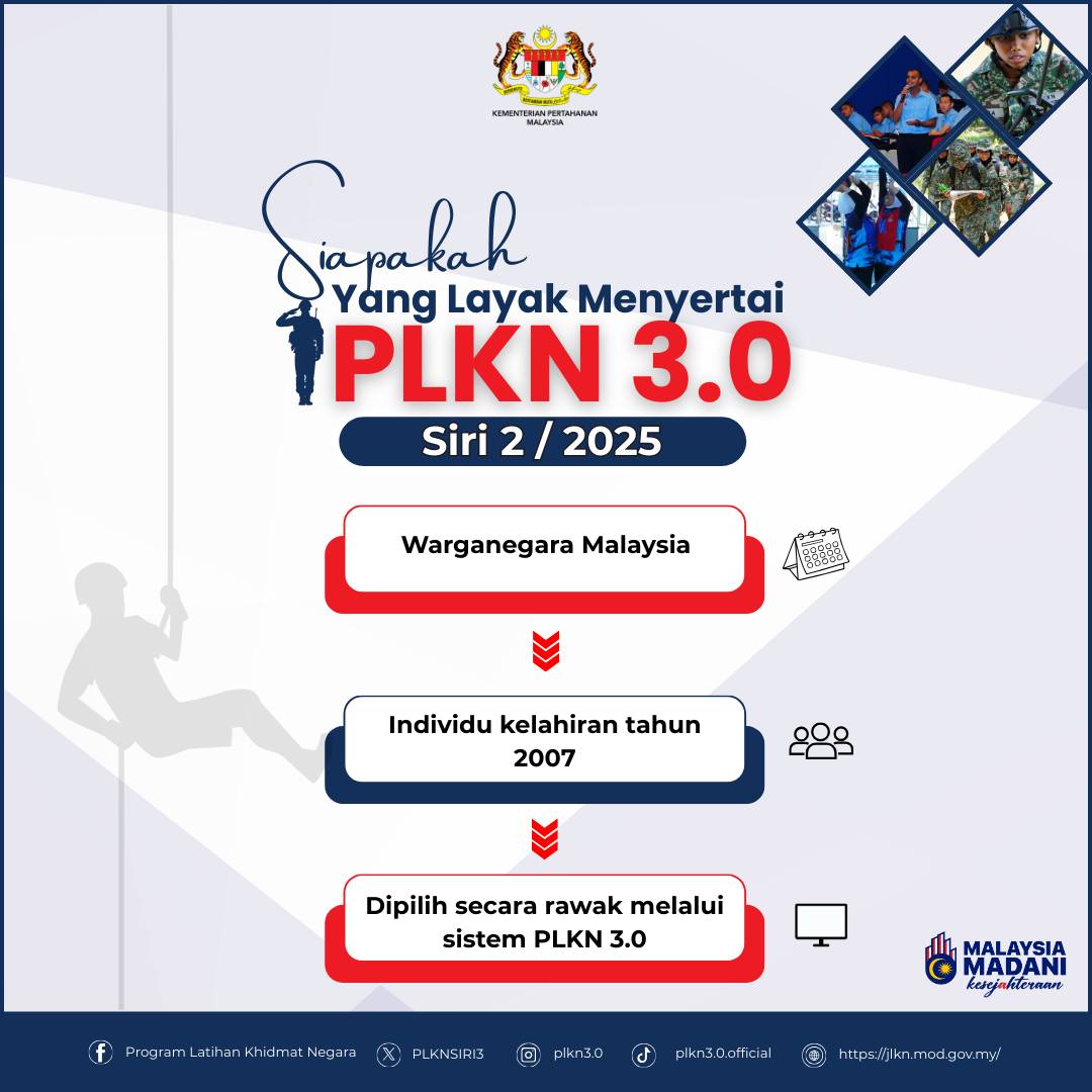 Cara Semak Kelayakan Program PLKN 3.0 Siri 2/2025
