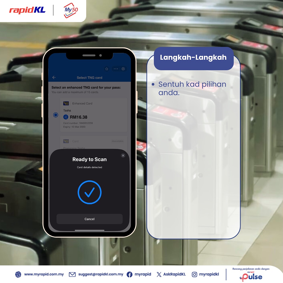 Langkah-Langkah Beli Pas My50 Guna TNG eWallet