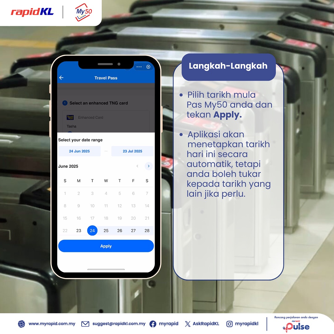 Langkah-Langkah Beli Pas My50 Guna TNG eWallet