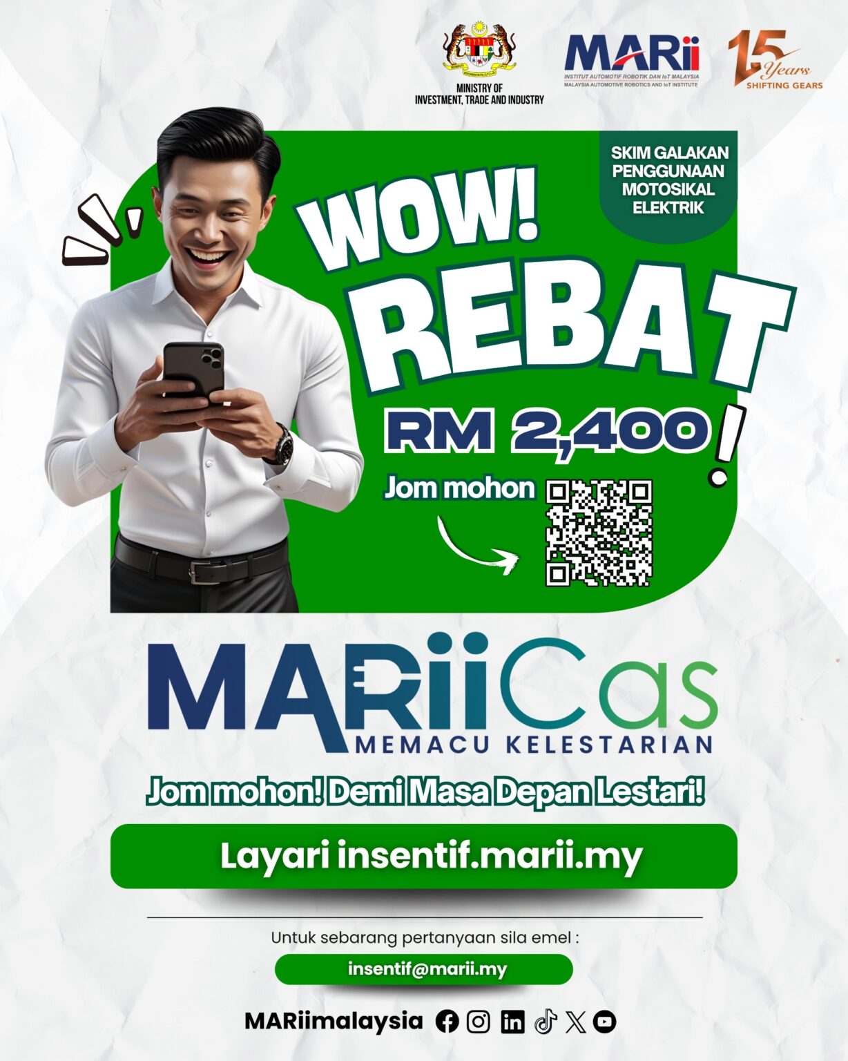 Rebat RM2,400 untuk Motosikal Elektrik, Permohonan MARiiCas 2025 Masih ...
