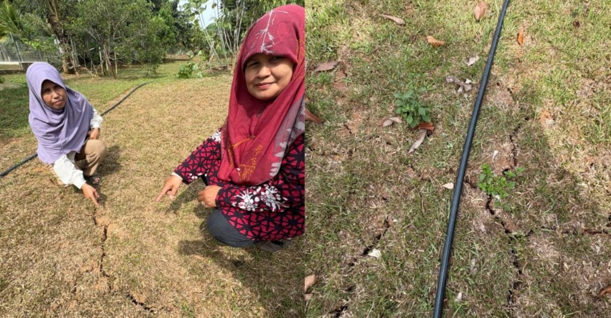 Gempa Bumi Segamat: Wanita Gusar Rekahan Tanah Di Kawasan Kebun