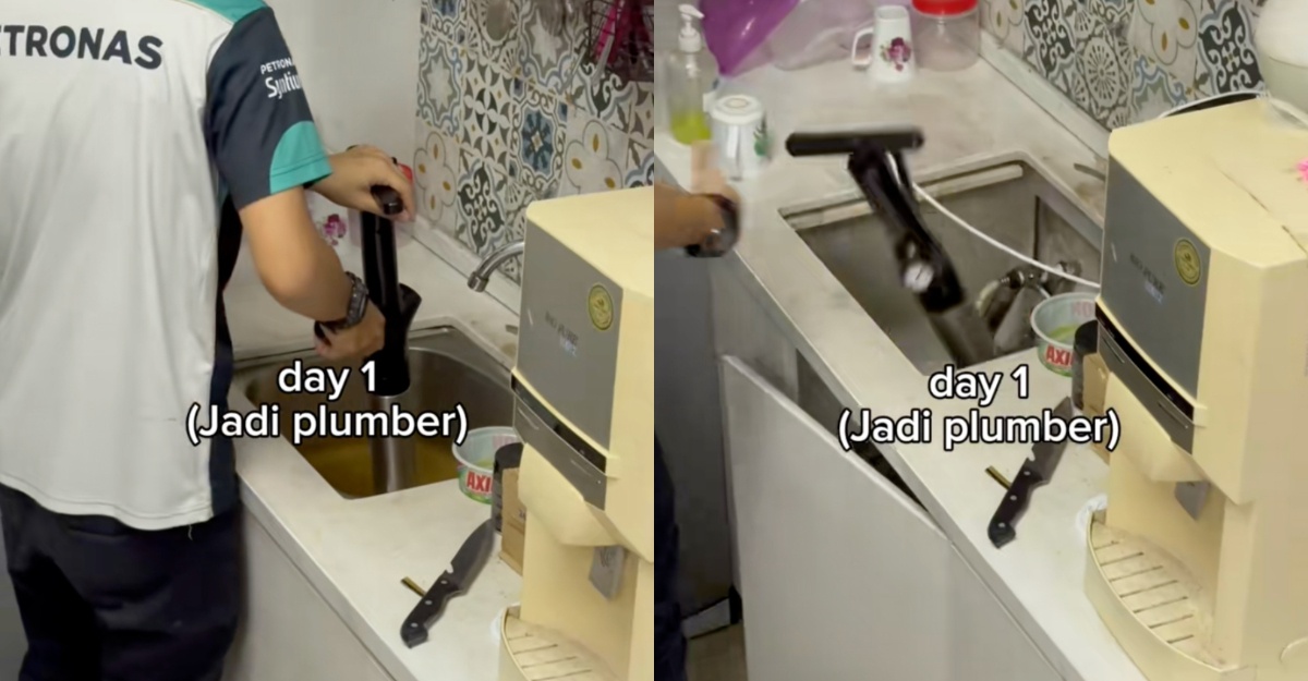 Lain Betul Jadinya Bila "Abang Petronas" Try Jadi Plumber Rumah