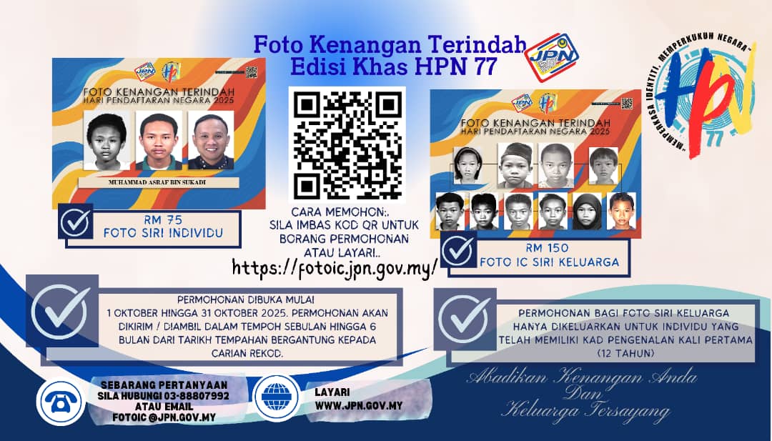 Setahun Sekali Je, Ini Cara Mohon "Foto Kenangan Terindah JPN"